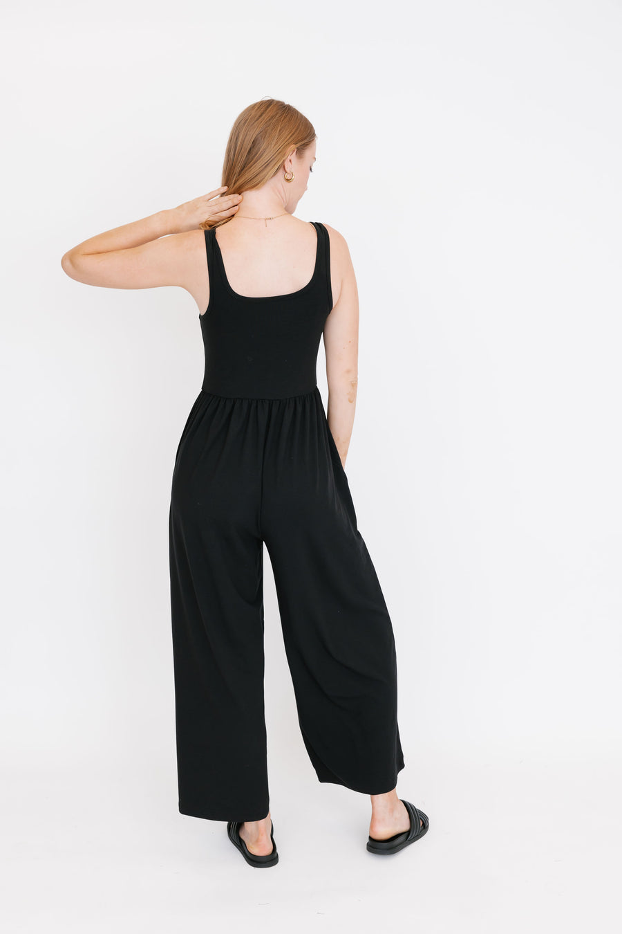 Camille Wide Leg Romper in Midnight Black – Smash + Tess