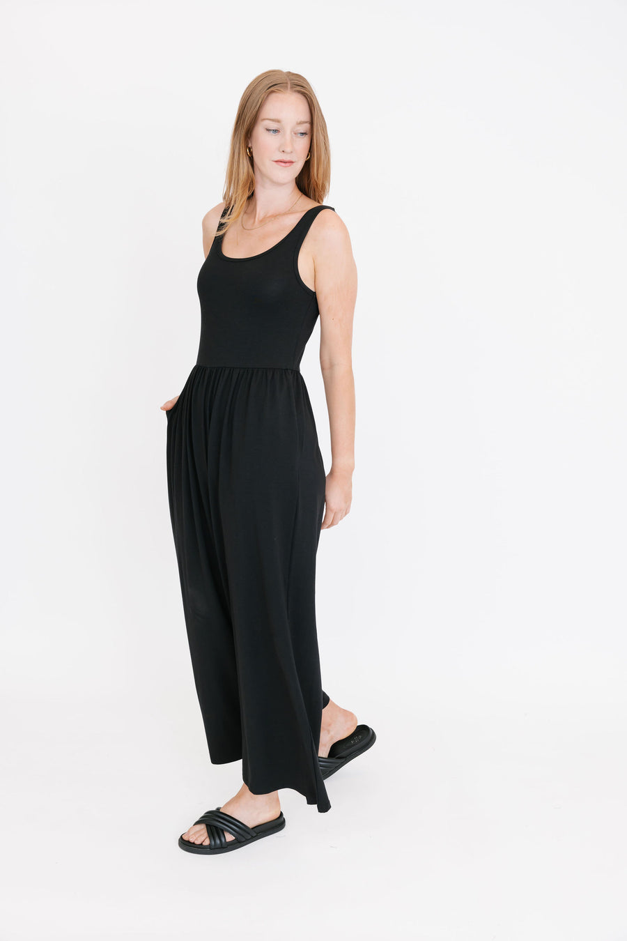 Camille Wide Leg Romper in Midnight Black – Smash + Tess