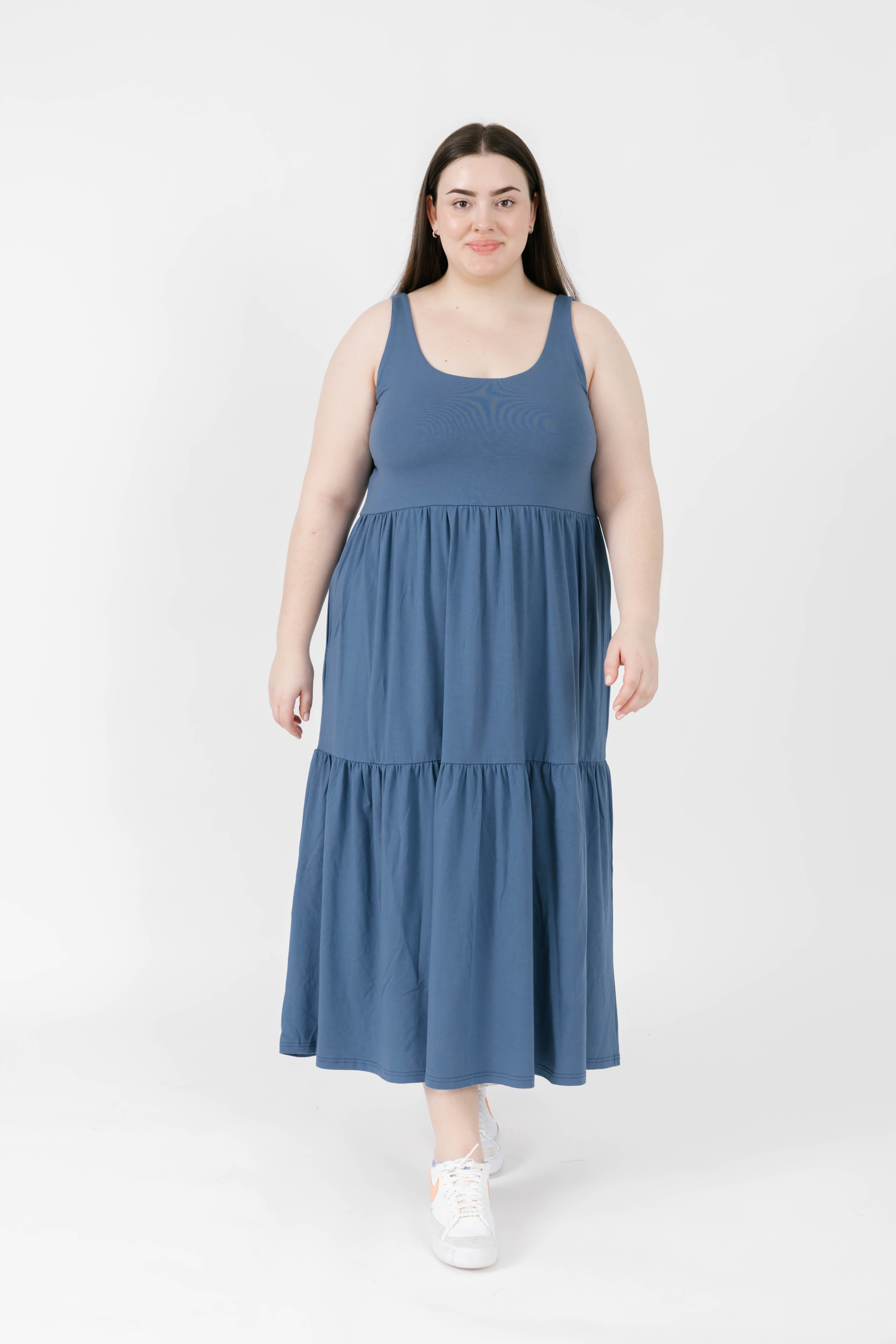 Lake Maxi Dress in Stone Blue – Smash + Tess