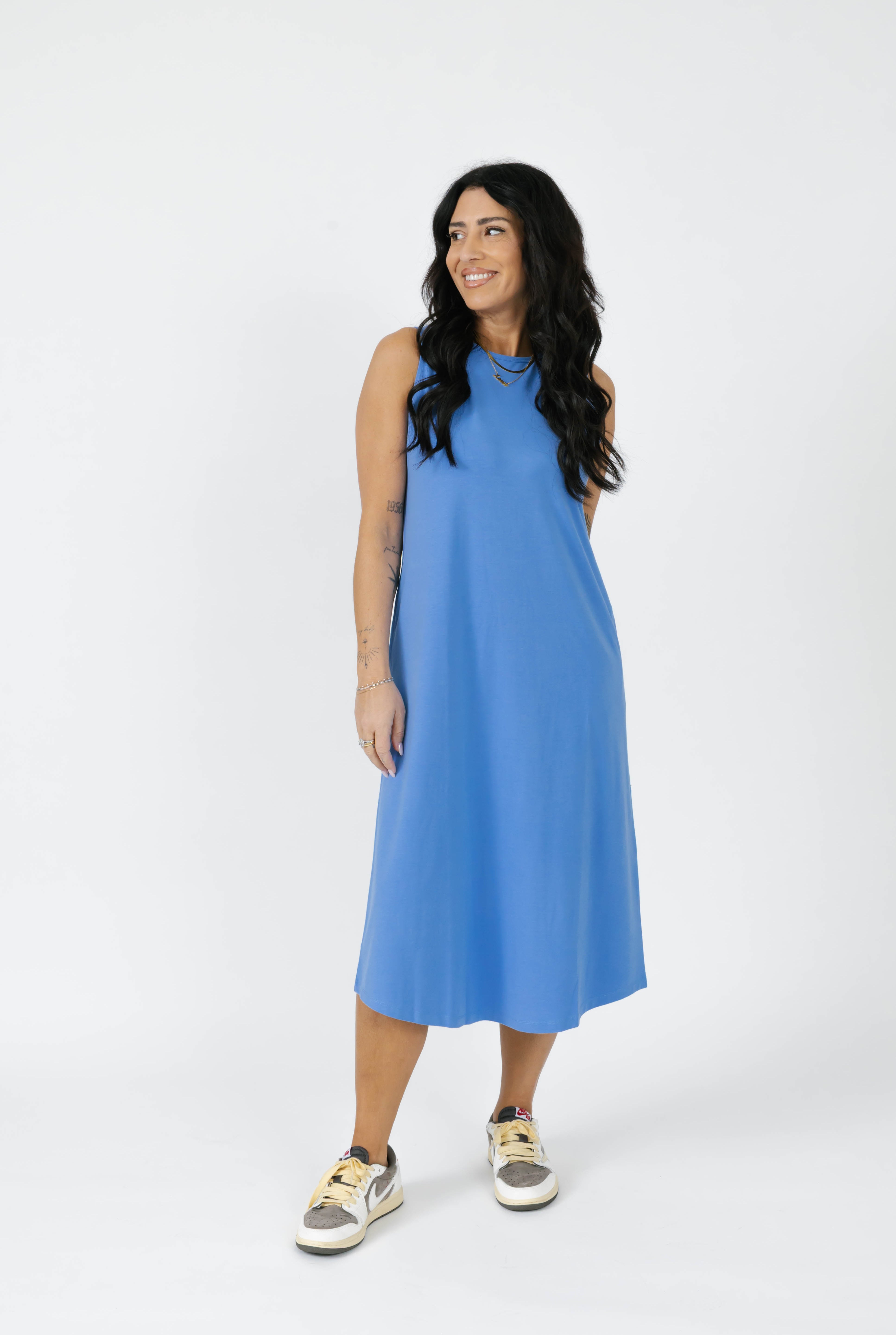 Smash + Tess | The S+T Everyday T-Shirt Dress in Sea Blue